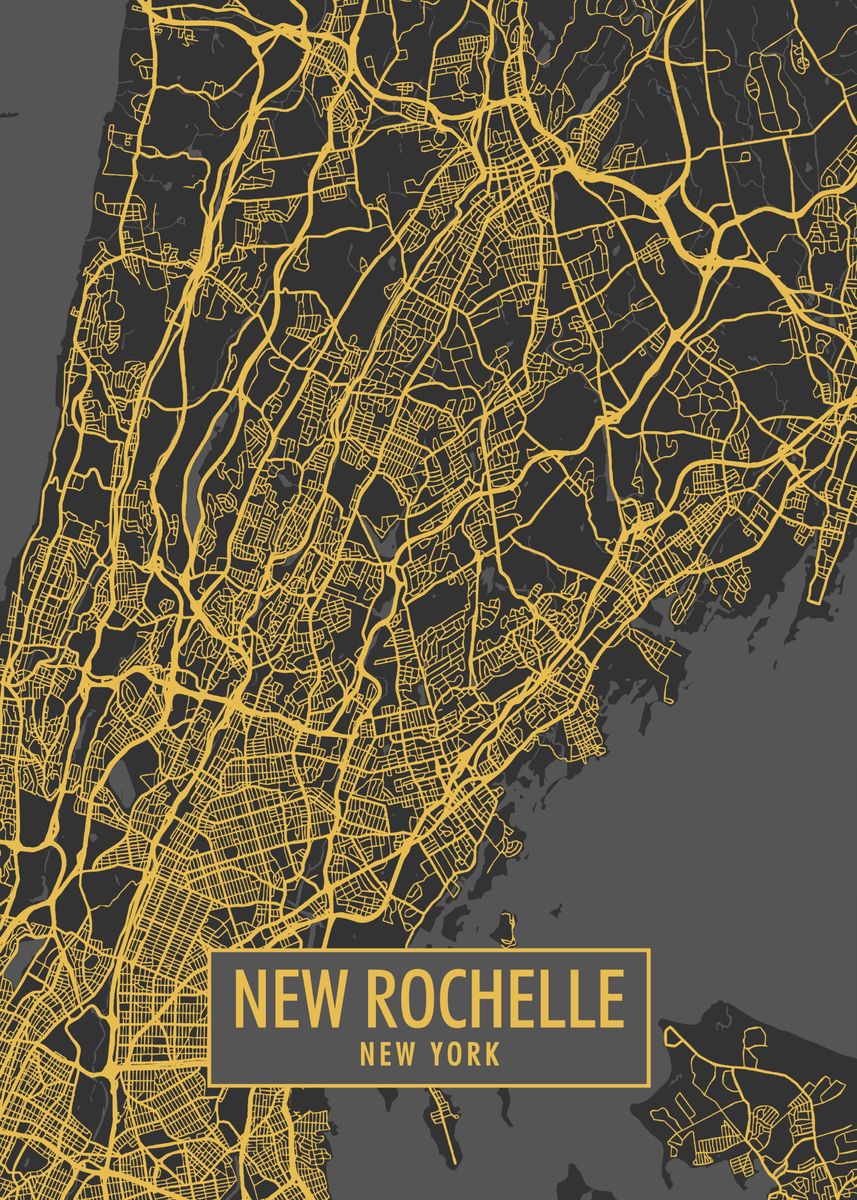 'New Rochelle' Poster, picture, metal print, paint by Miracle Studio ...
