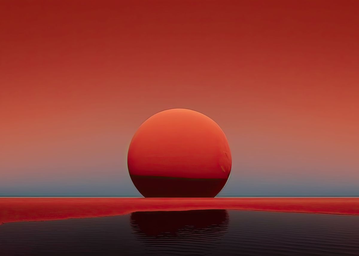 'Moon Reflection' Poster by Planet B | Displate