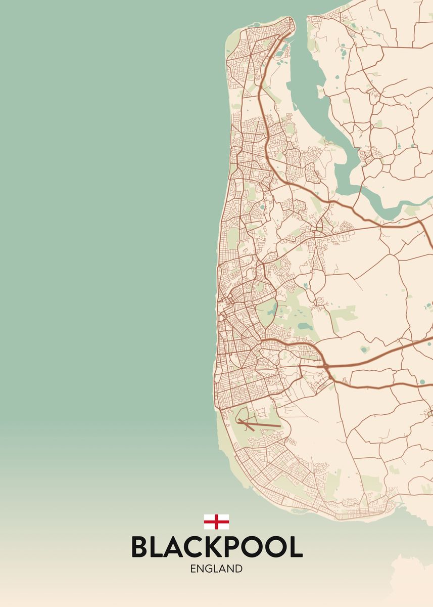 'Blackpool UK' Poster, picture, metal print, paint by IMR Designs ...