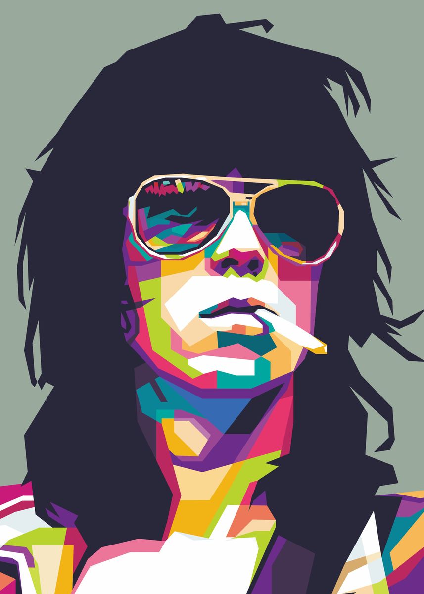 'Keith Richards' Poster, picture, metal print, paint by Muhammad ...
