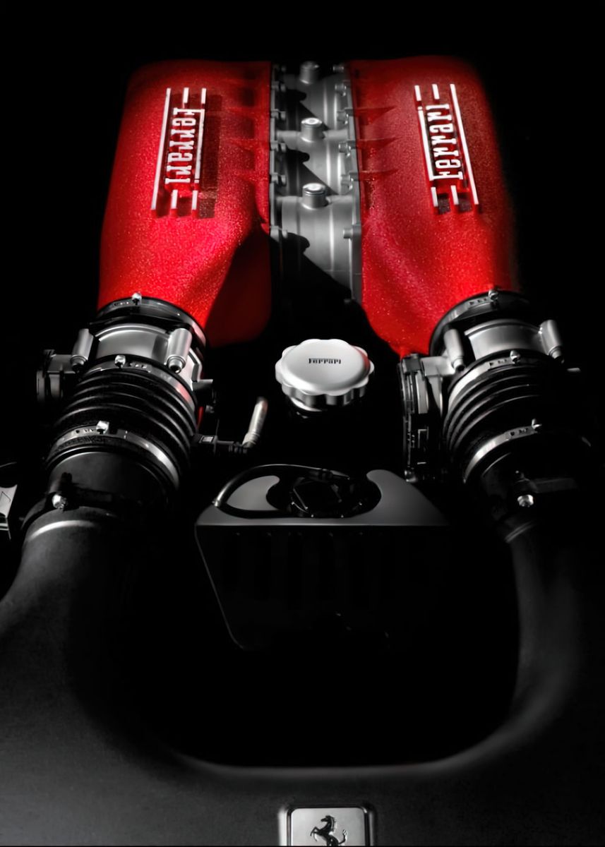 'Ferrari Engine' Poster, picture, metal print, paint by askadina shakee ...