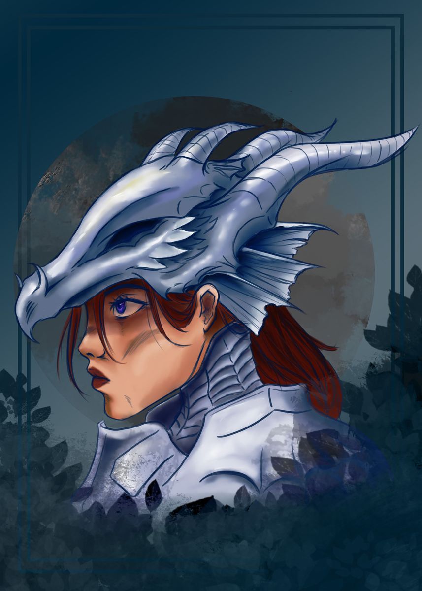 'Lady of Dragoon' Poster, picture, metal print, paint by Alexandra Ung ...