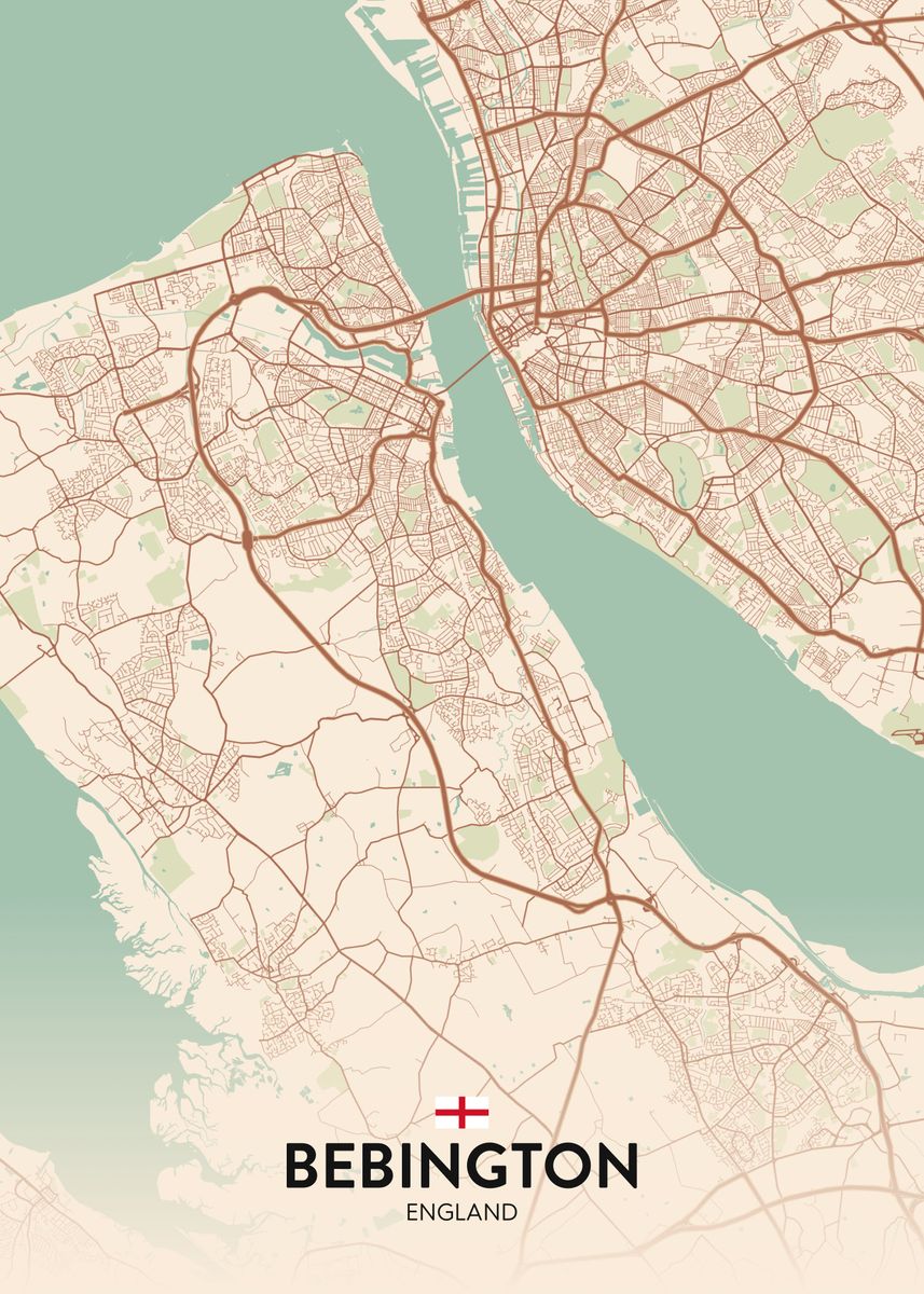 'Bebington UK' Poster, picture, metal print, paint by IMR Designs ...