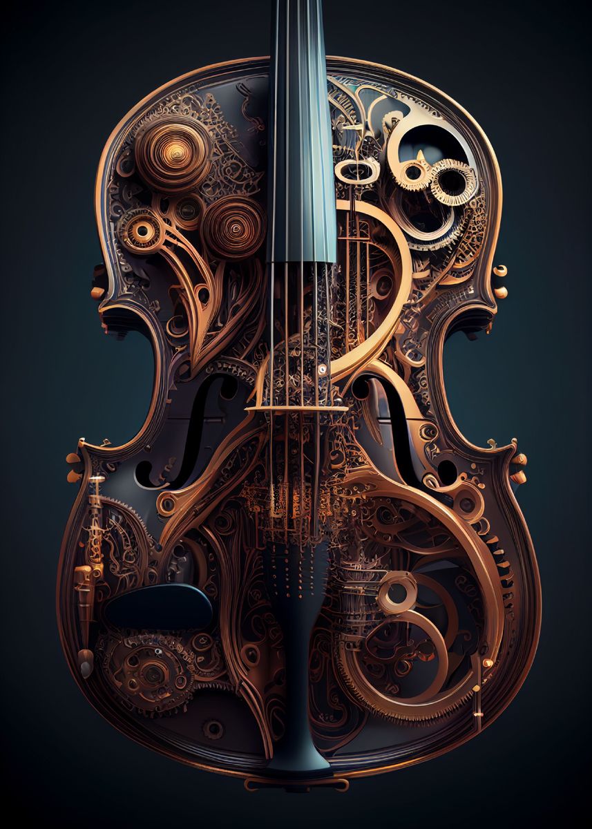 'Cello' Poster, picture, metal print, paint by Media Editing | Displate