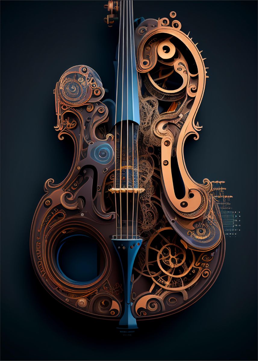 'Double bass' Poster, picture, metal print, paint by Media Editing ...