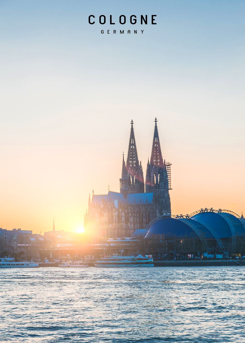 'Cologne ' Poster, picture, metal print, paint by Famous City | Displate