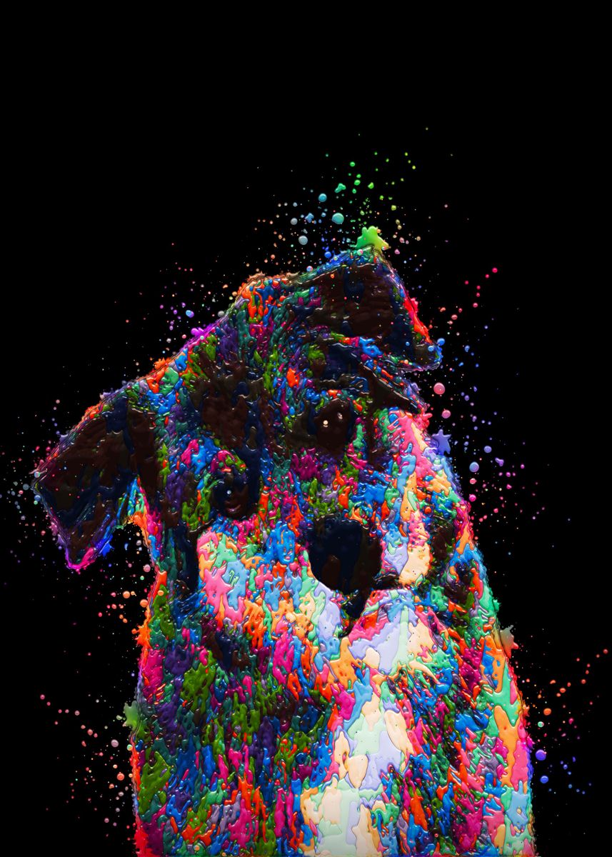 'Crying Dog Painting ' Poster, picture, metal print, paint by Savinda ...