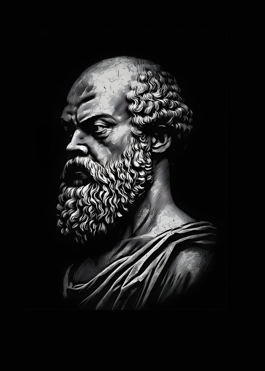 'Socrates' Poster, picture, metal print, paint by Mesh | Displate