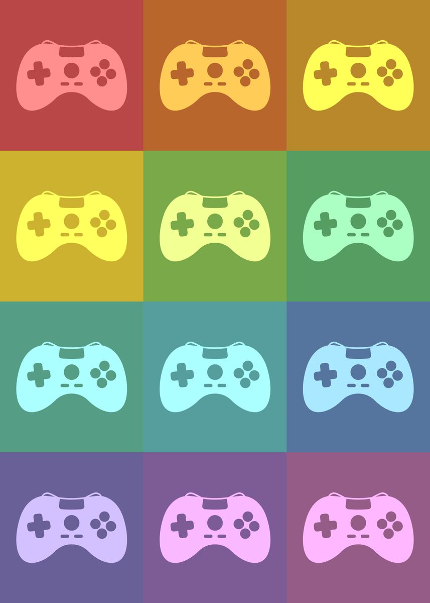 'Video Game Controller Art' Poster, picture, metal print, paint by ...