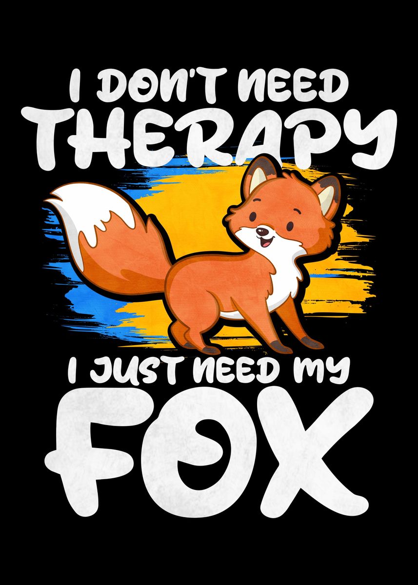 'Fox Funny Gift' Poster, picture, metal print, paint by Hexor | Displate