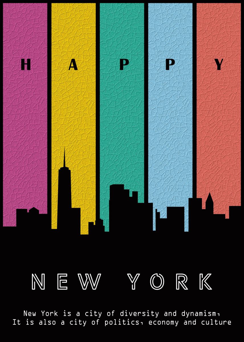 'landscape city of new york' Poster by Martinus bagas sutanto | Displate