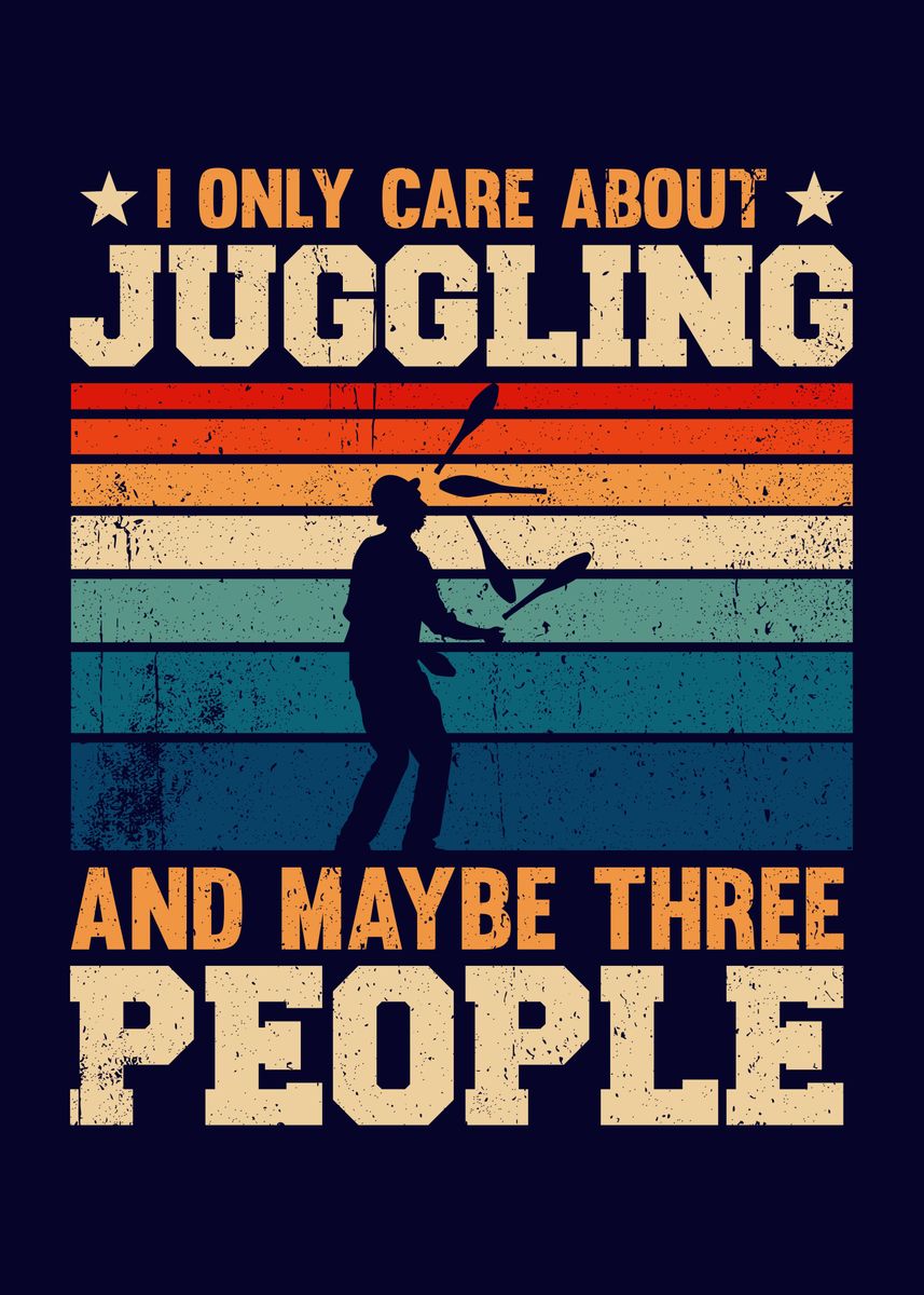 'Funny Juggling' Poster, picture, metal print, paint by MzumO | Displate