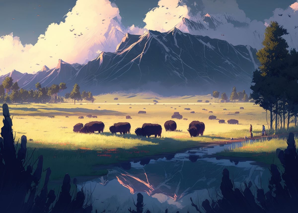 'Grassland' Poster by IArtWork | Displate