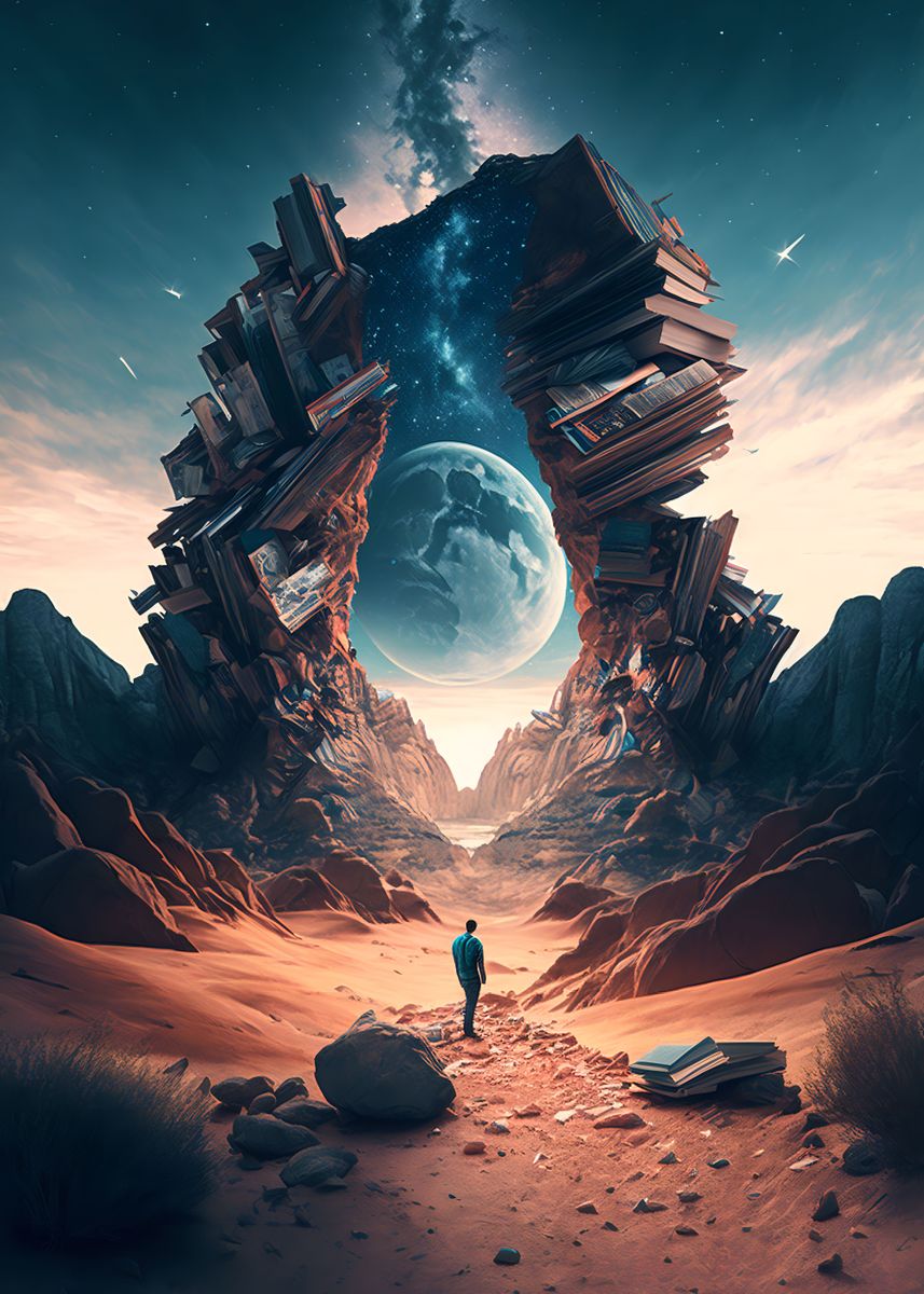 'Adventure in a book' Poster, picture, metal print, paint by Digital ...