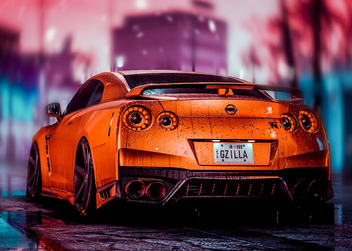'nissan GTR' Poster by Spot Cars | Displate