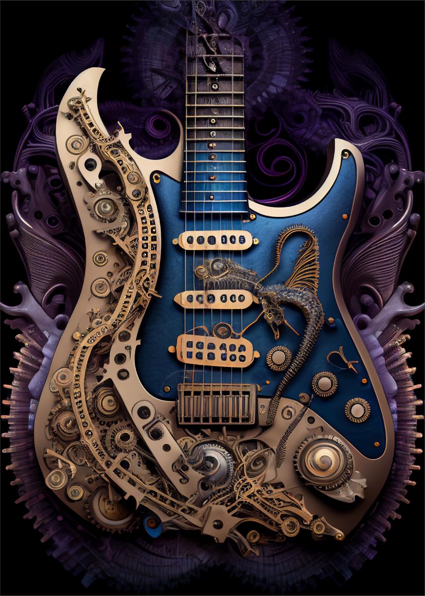 'Electric guitar' Poster, picture, metal print, paint by Media Editing ...