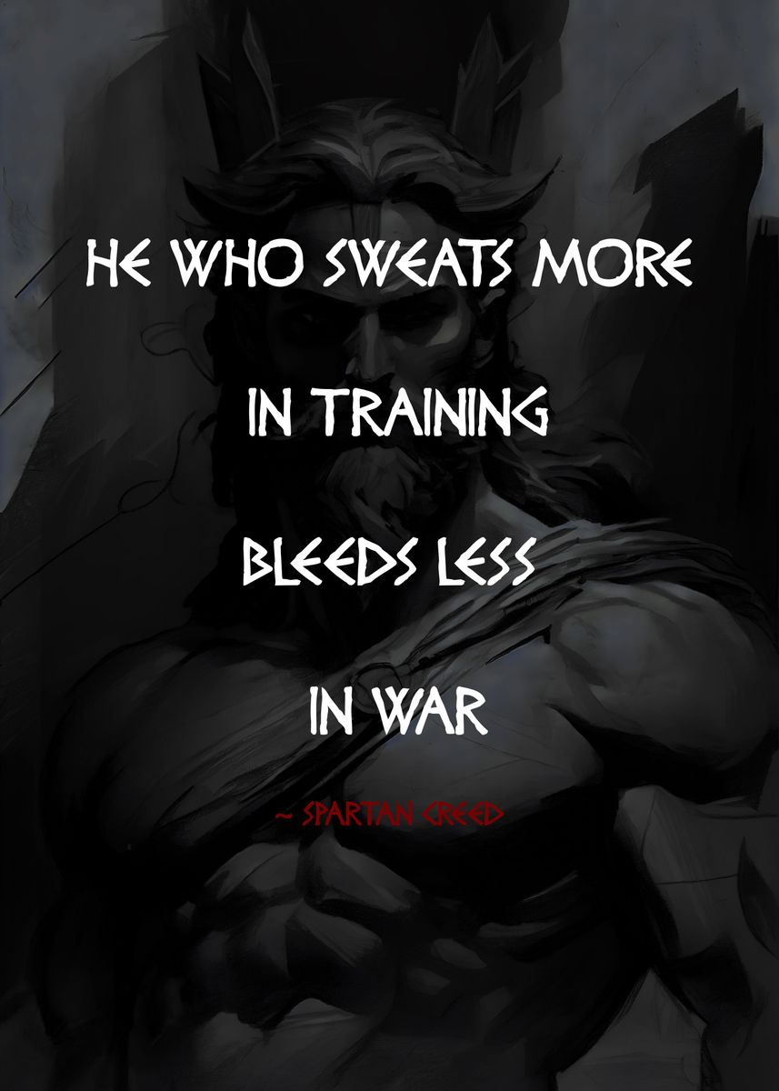 'Spartan Creed' Poster, picture, metal print, paint by GoodLifeImages ...