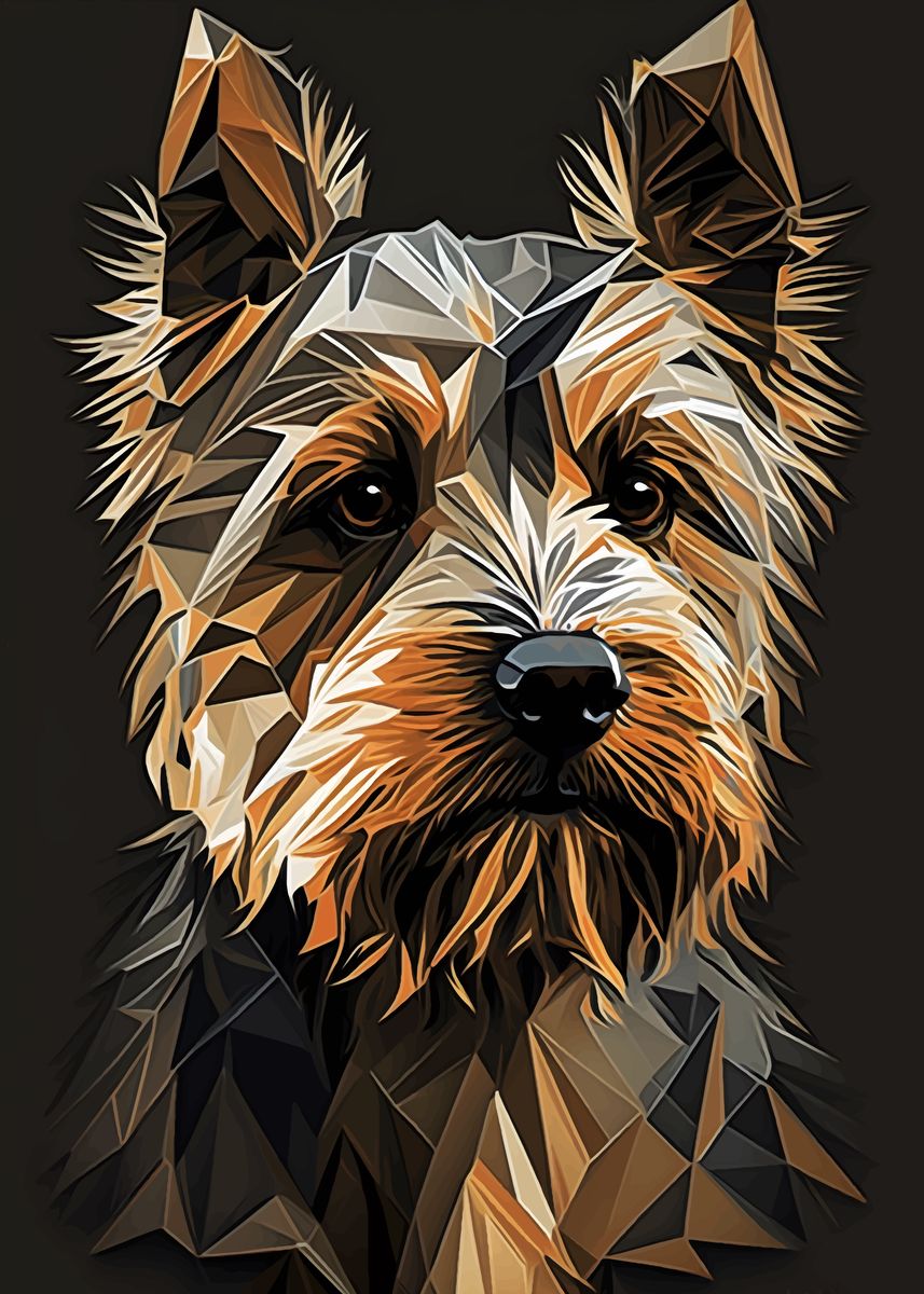 'Yorkshire Terrier dog' Poster, picture, metal print, paint by Mounier Wanjak | Displate