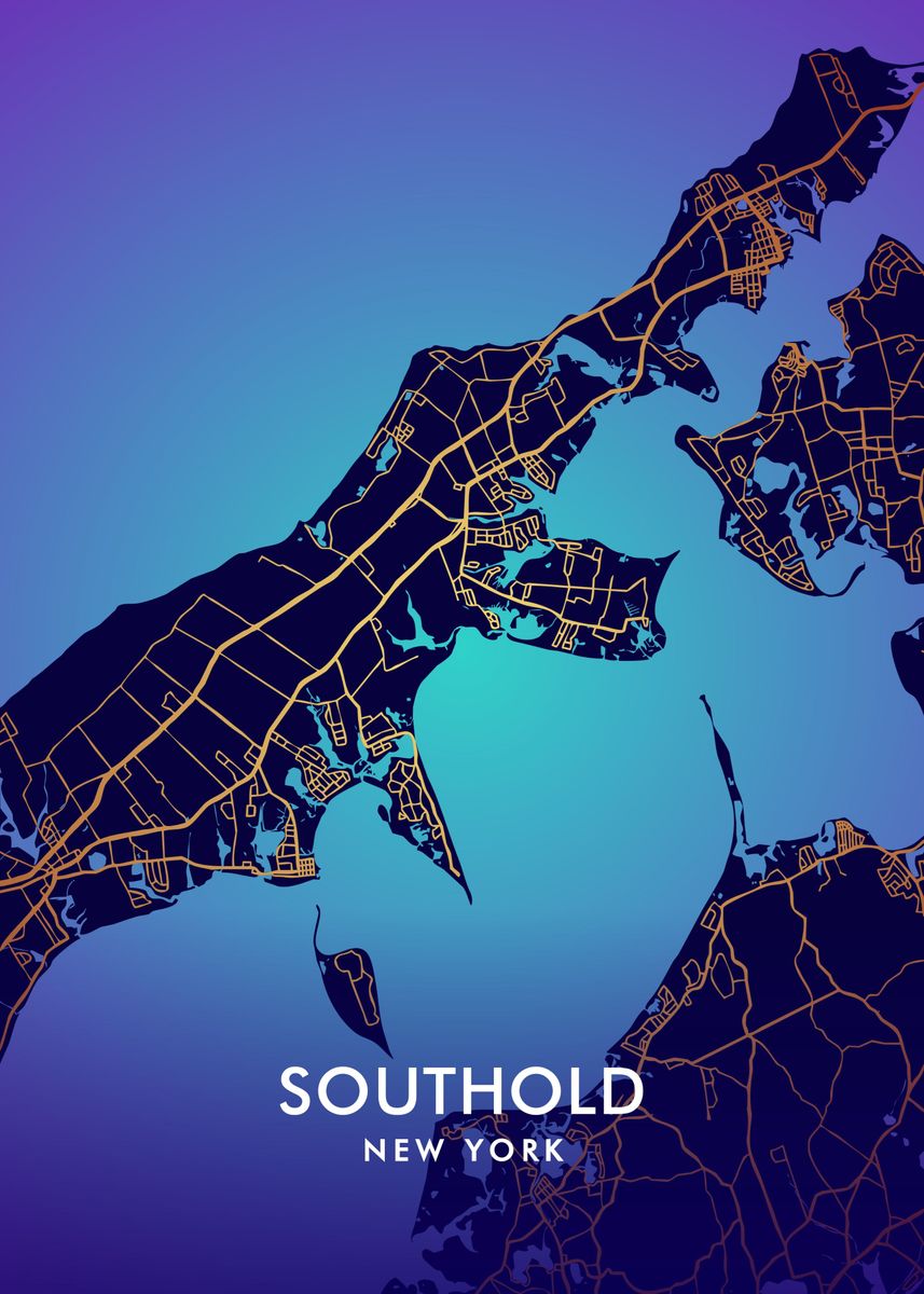 'Southold' Poster, picture, metal print, paint by Miracle Studio | Displate