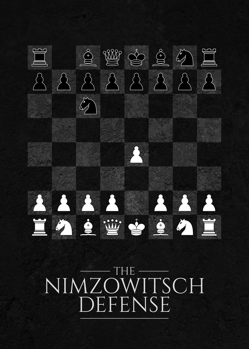 'Nimzowitsch Defense Chess' Poster, picture, metal print, paint by IMR ...