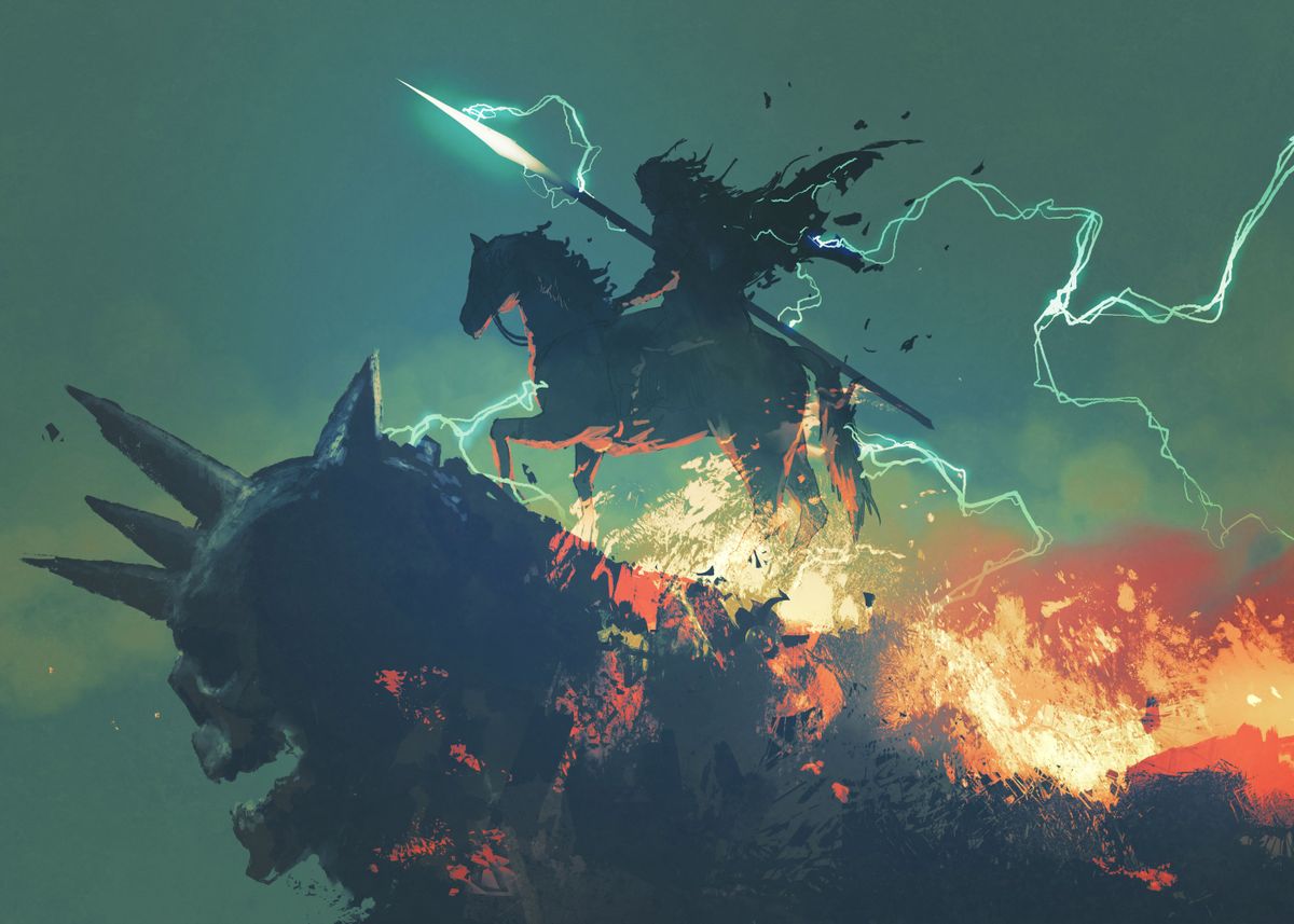 'Fantasy a knight' Poster by Color Art | Displate