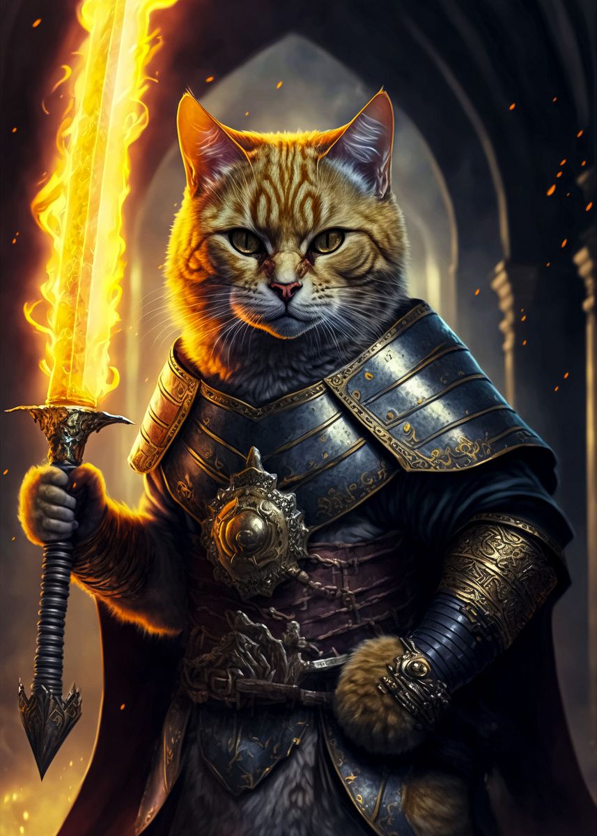 'Cato the Dungeon Master' Poster, picture, metal print, paint by XENOS | Displate