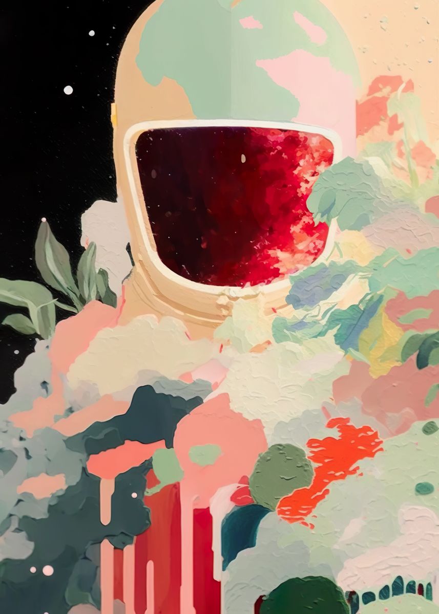 'Painted Spaceman' Poster, picture, metal print, paint by Quasarai ...