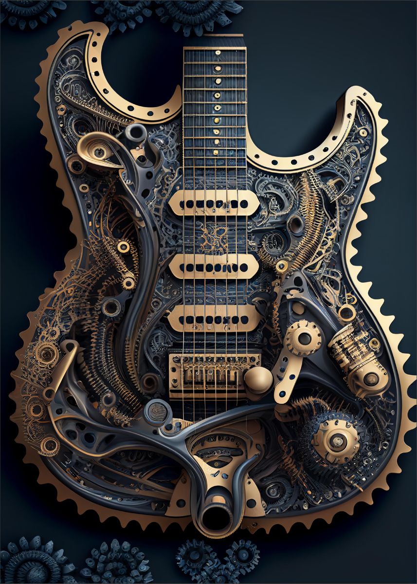 'Electric guitar' Poster, picture, metal print, paint by Media Editing ...