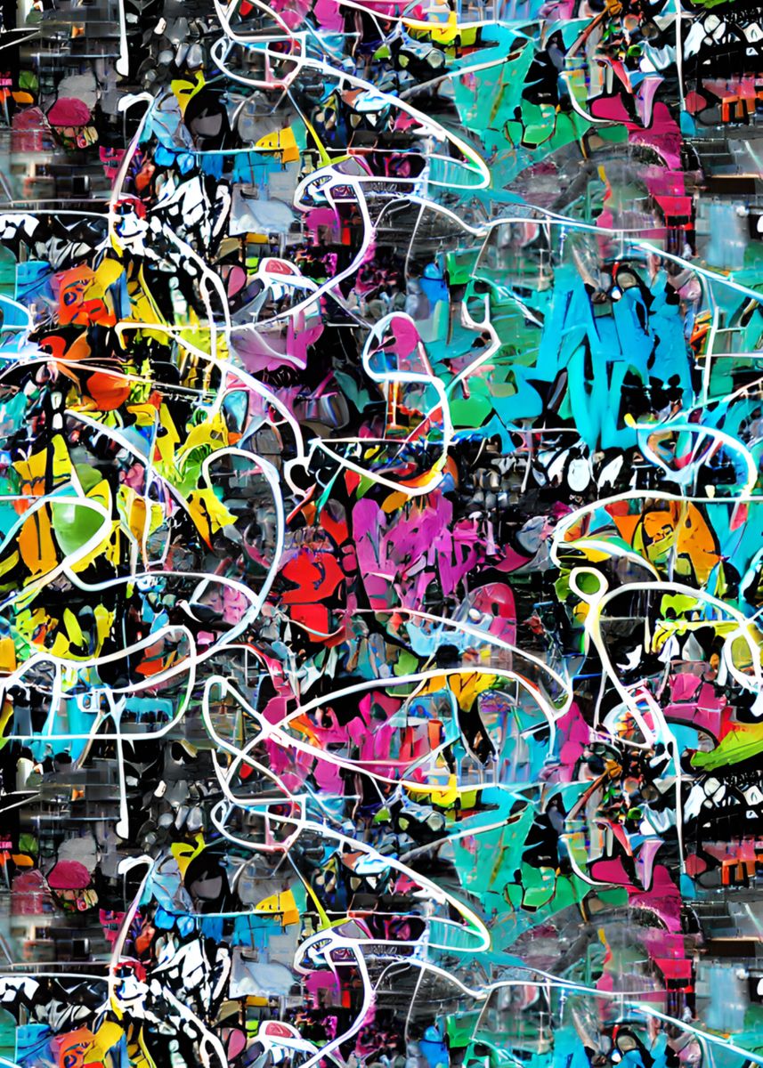 'Urban Graffiti Street Art' Poster, picture, metal print, paint by Wyld ...