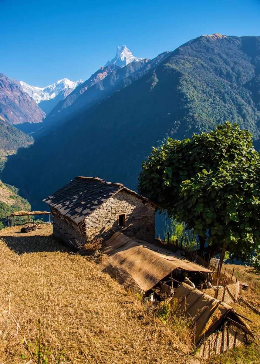 'Himalayan Landscape' Poster by Mango Art | Displate