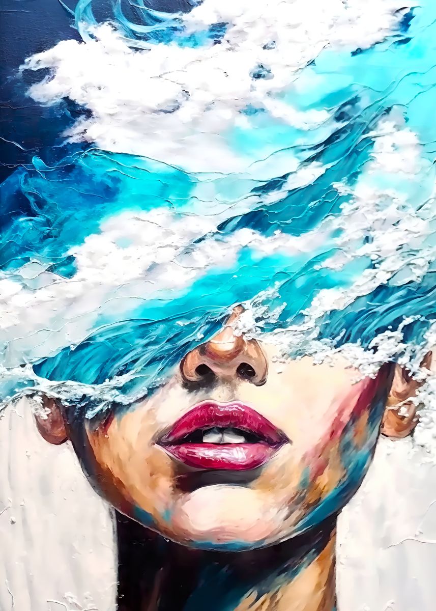 'Ocean Hope' Poster, picture, metal print, paint by Quasarai | Displate