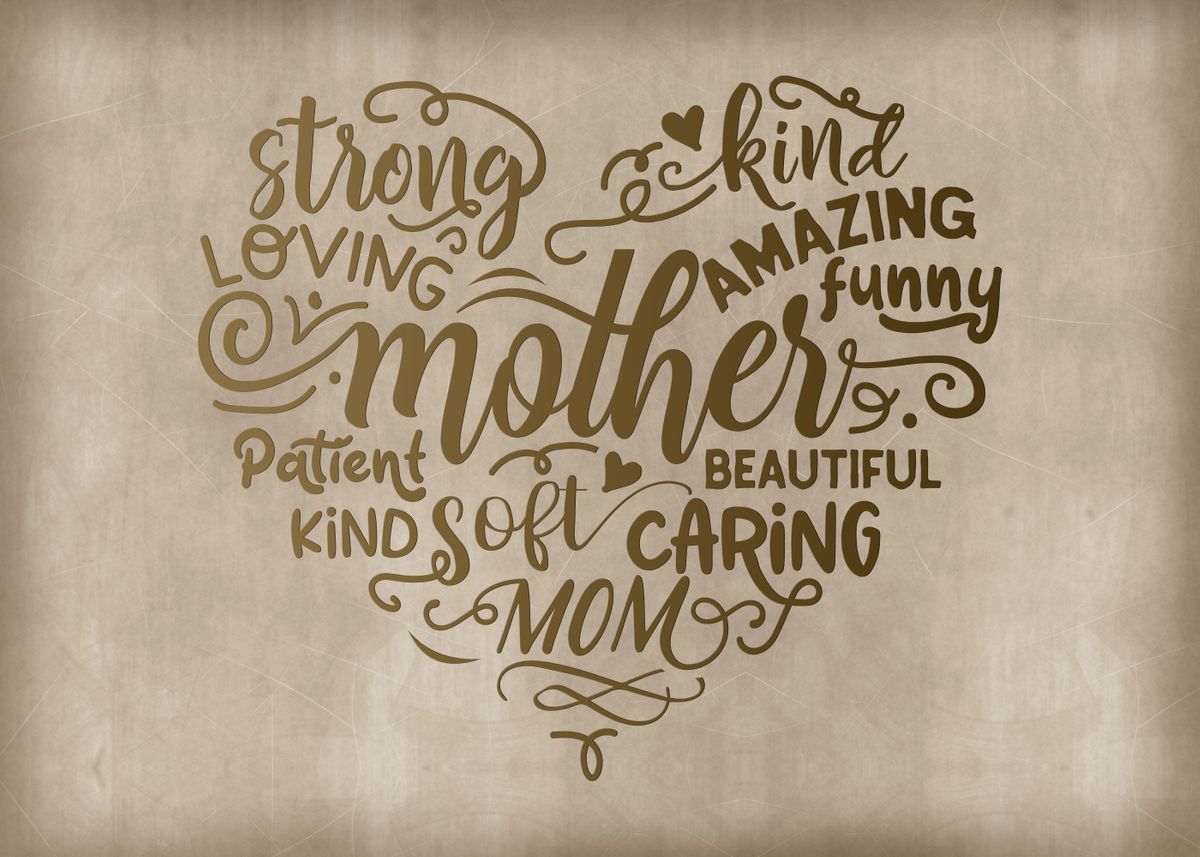 'Words for mother' Poster by XandYart | Displate