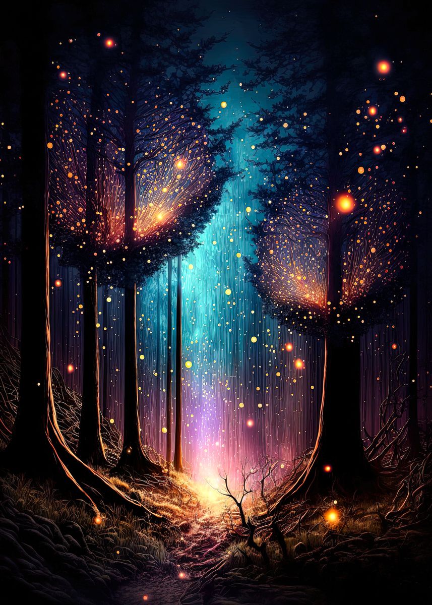 'Fantasy Forest' Poster, picture, metal print, paint by AlekSunDoor Art ...
