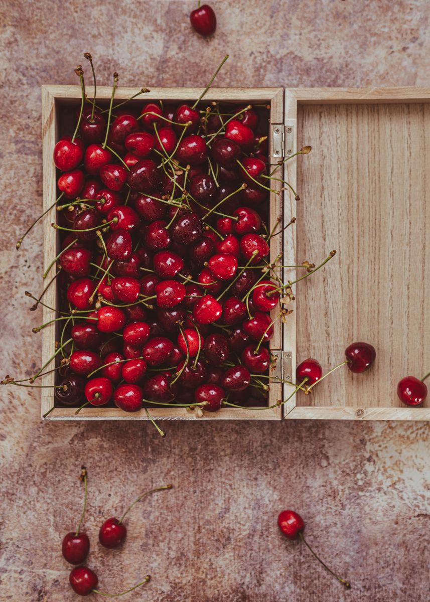 'Cherries' Poster, picture, metal print, paint by Malwina Lewinska ...