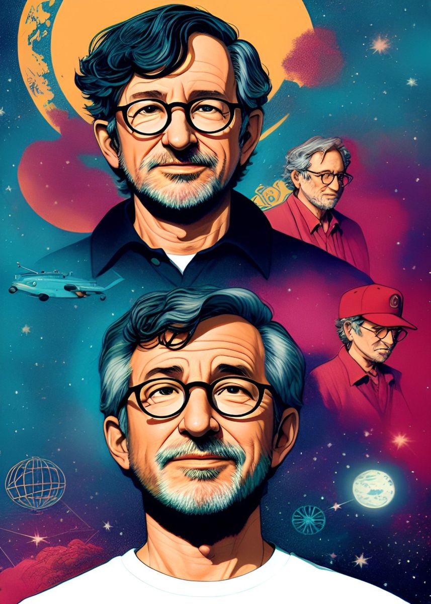 'Steven Spielberg in Space' Poster, picture, metal print, paint by Max ...