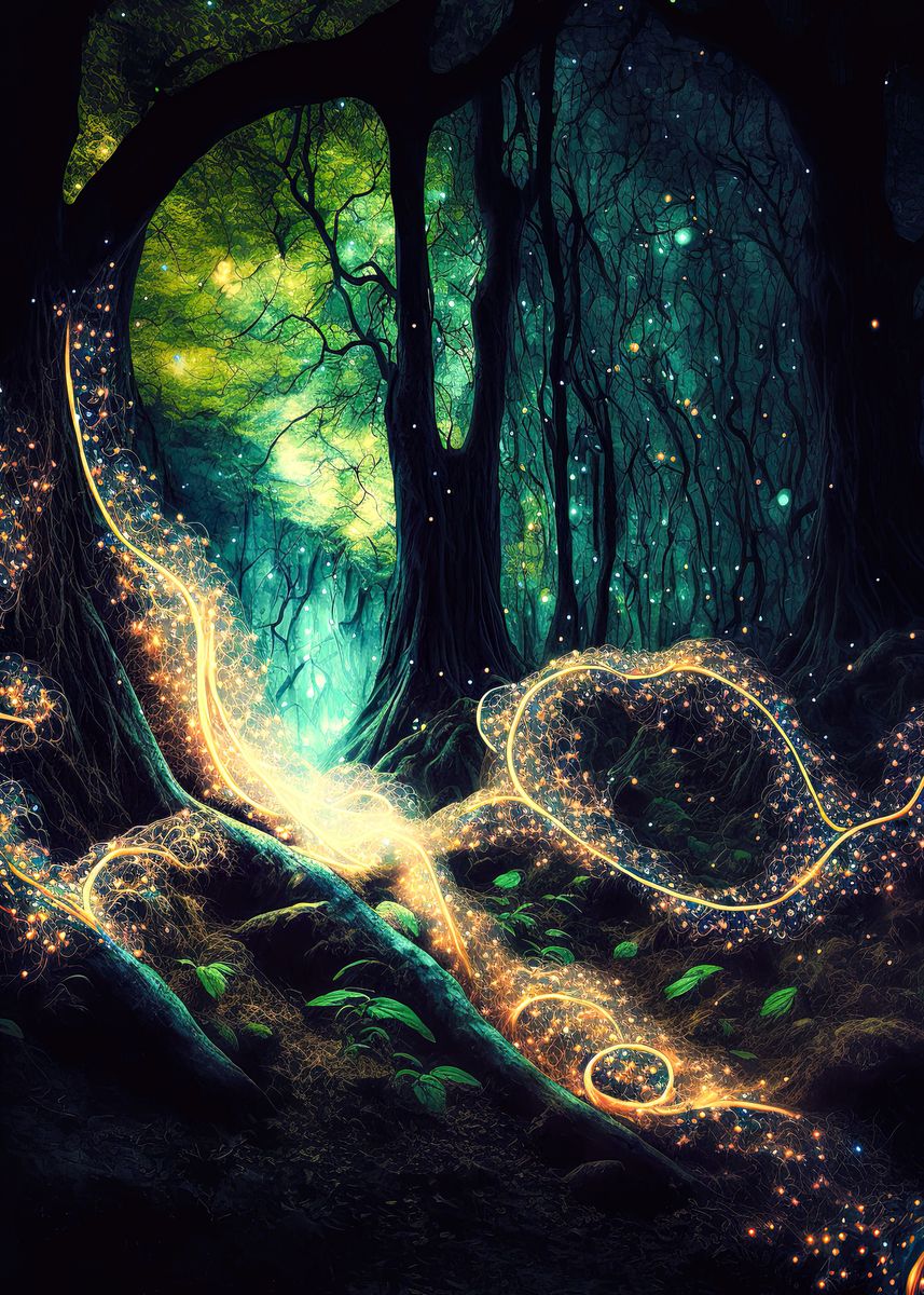 'Fantasy Trees' Poster, picture, metal print, paint by AlekSunDoor Art ...