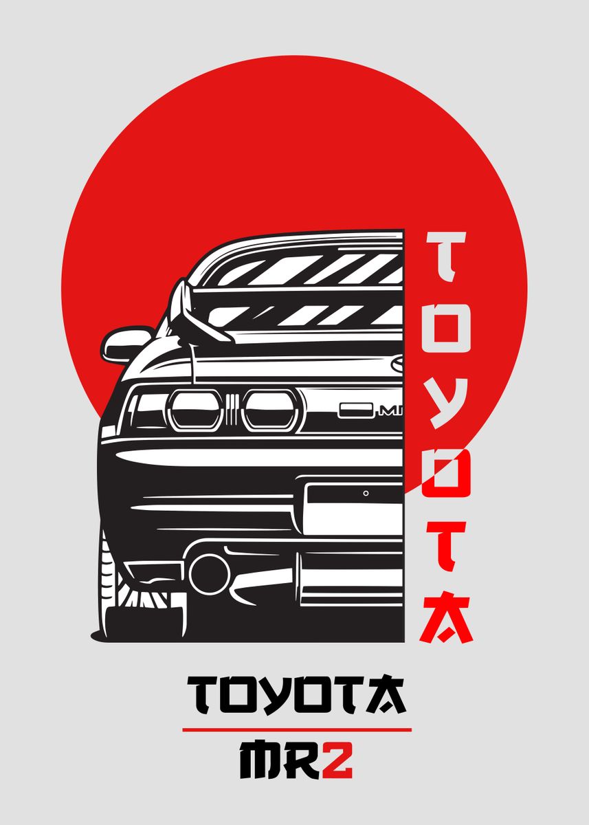 'Toyota MR2' Poster, picture, metal print, paint by artH | Displate