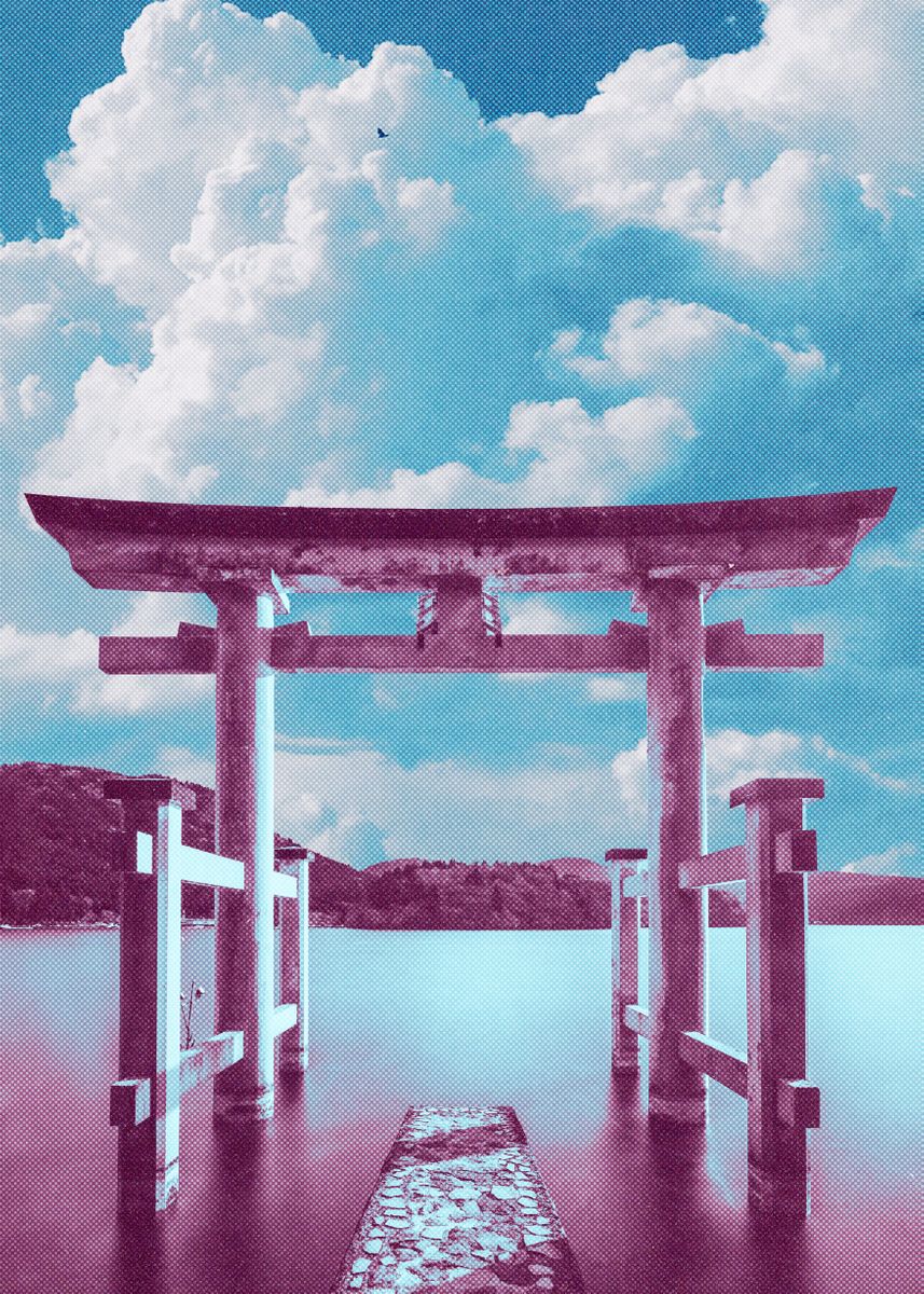 'Japanese Torii Gate ' Poster, picture, metal print, paint by ...