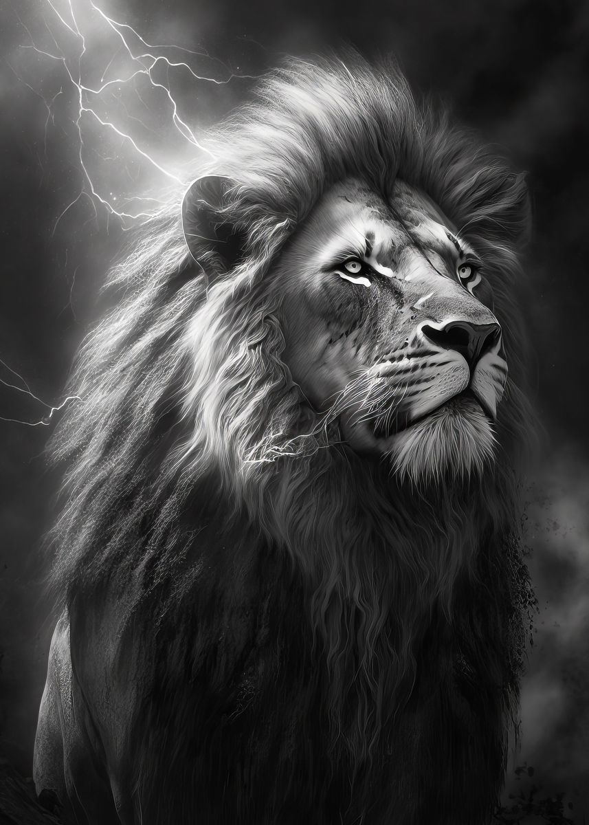'Thunder Lion' Poster by Zenja Gammer | Displate