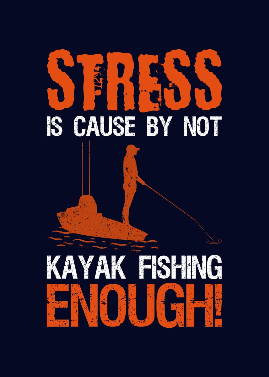 'Funny Kayak Fishing' Poster, picture, metal print, paint by MzumO ...