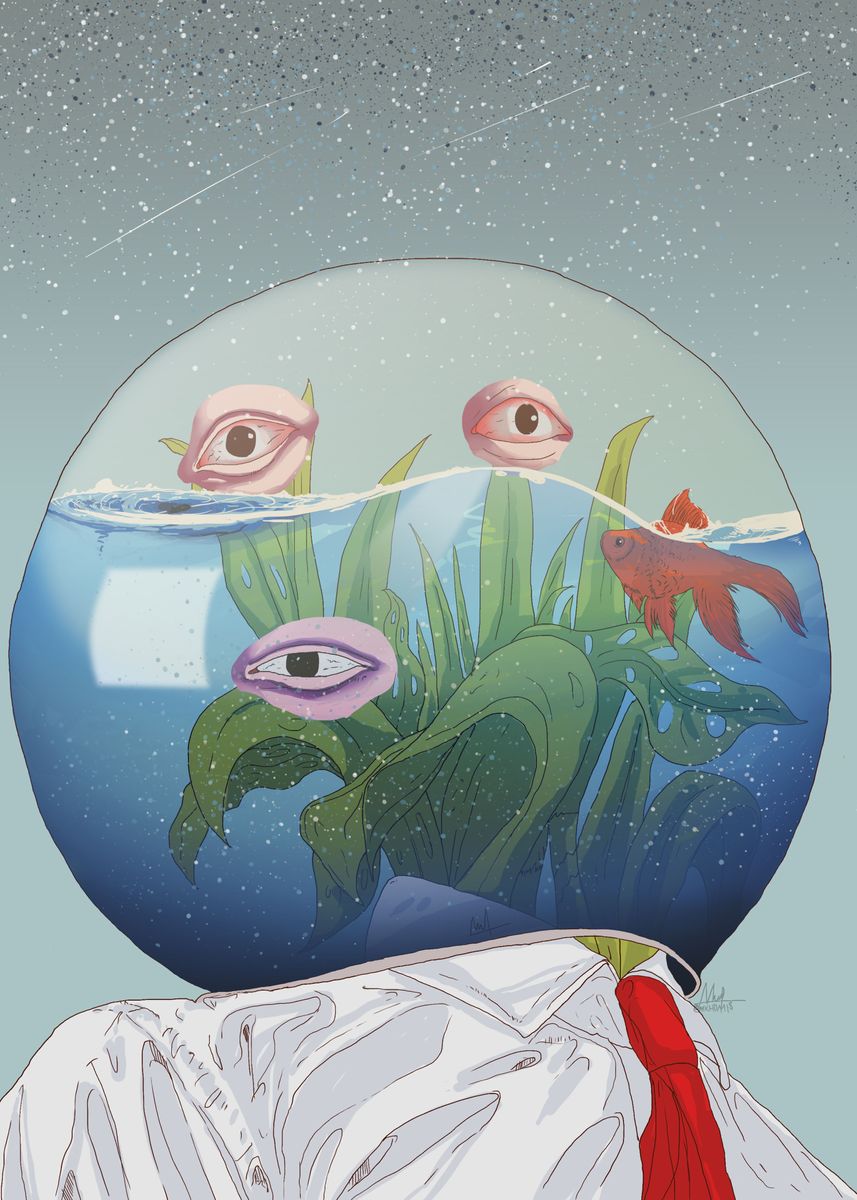 'Cold Silence ' Poster, picture, metal print, paint by Mkhdm18 | Displate