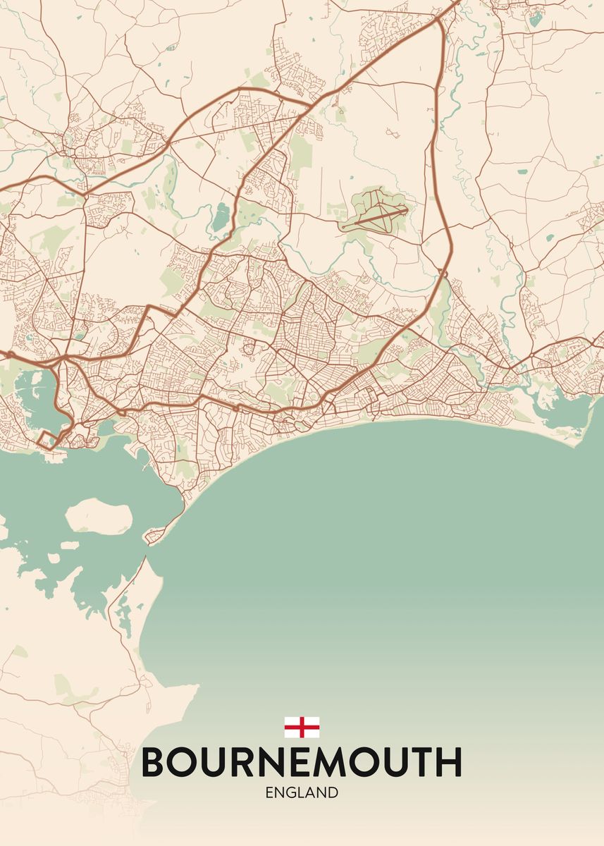 'Bournemouth UK' Poster, picture, metal print, paint by IMR Designs ...