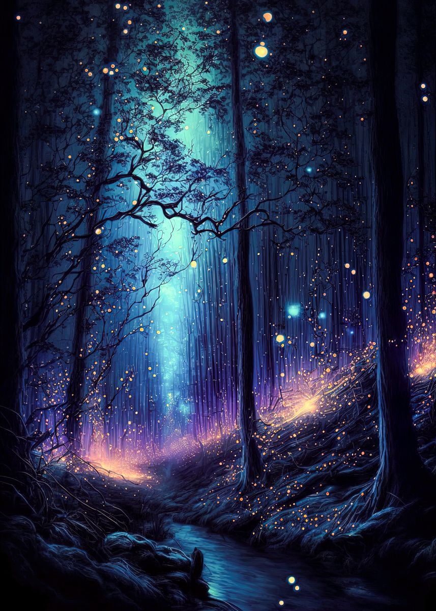 'Fantasy Night' Poster, picture, metal print, paint by AlekSunDoor Art ...