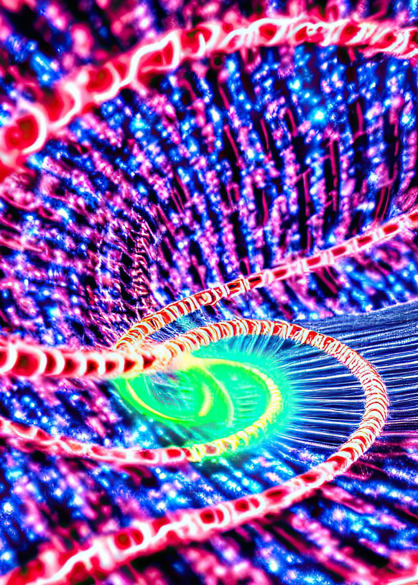 'Dancing DNA 002' Poster, picture, metal print, paint by ...