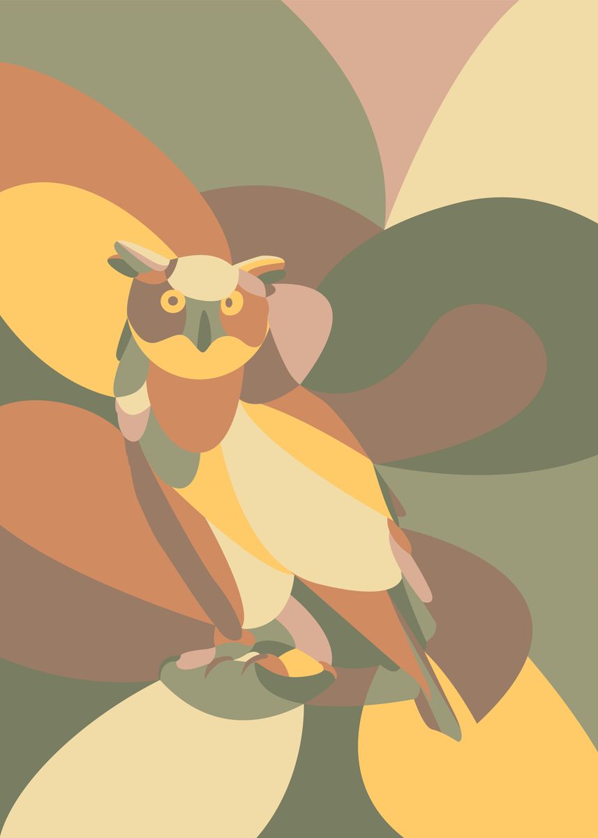 'owl vintage' Poster, picture, metal print, paint by Ratna Mutia Dewi ...