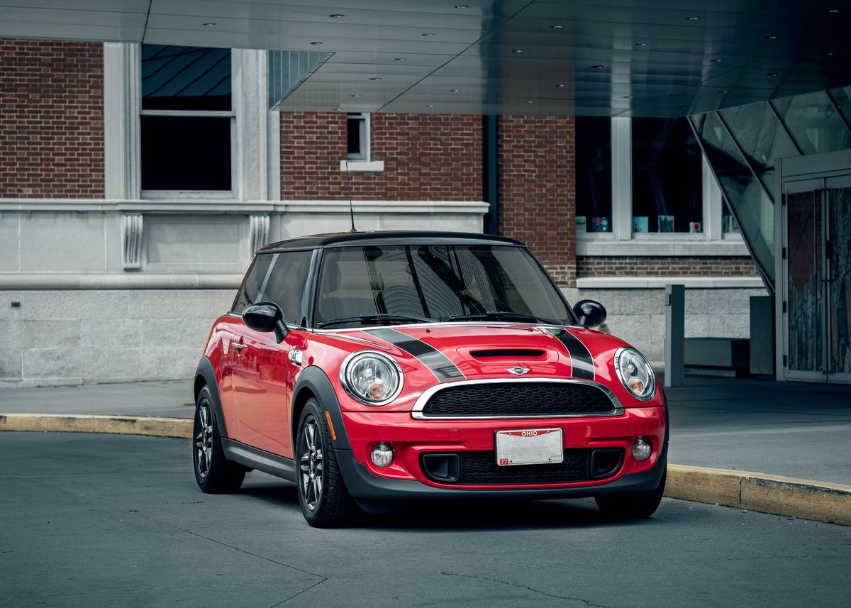 'red mini' Poster by ALPHA Nolan | Displate