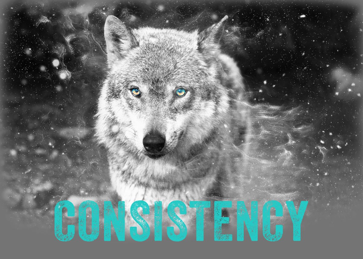 'Motivational CONSISTENCY' Poster by Van Zelman | Displate