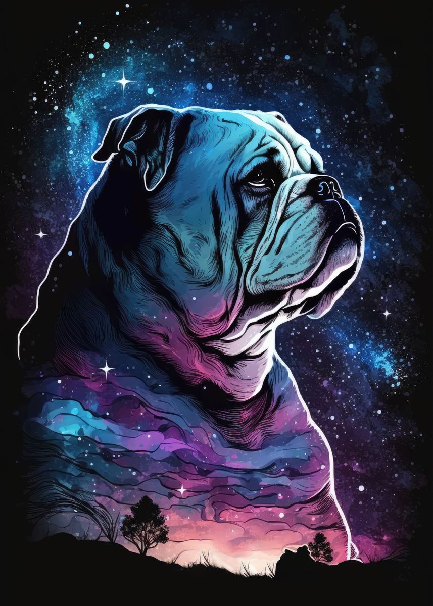 'Bulldog Style 4' Poster, picture, metal print, paint by murtzart ...
