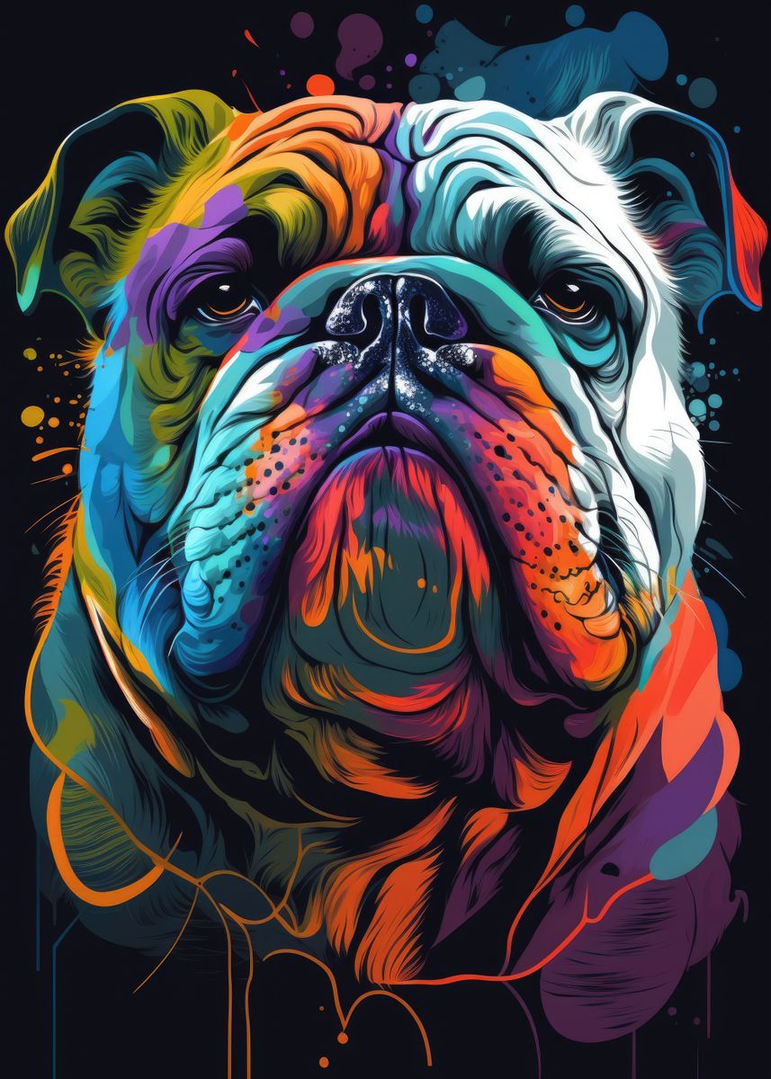 'Bulldog Style 3' Poster by murtzart | Displate
