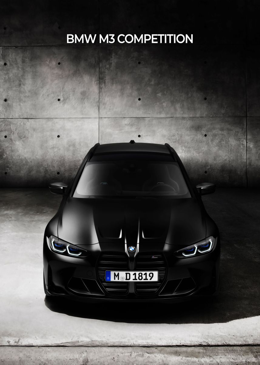 'BMW M3 Competition' Poster, picture, metal print, paint by Conceptual ...